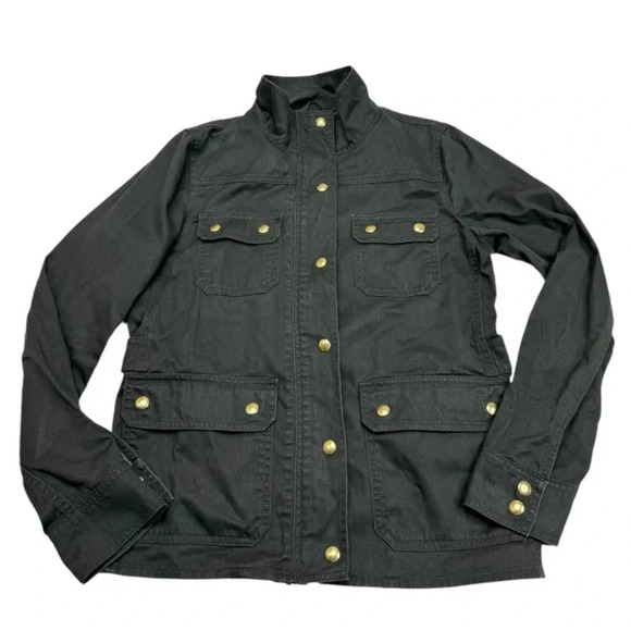 J. Crew | Jackets & Coats | J Crew Downtown Field Jacket Green Waxed ...
